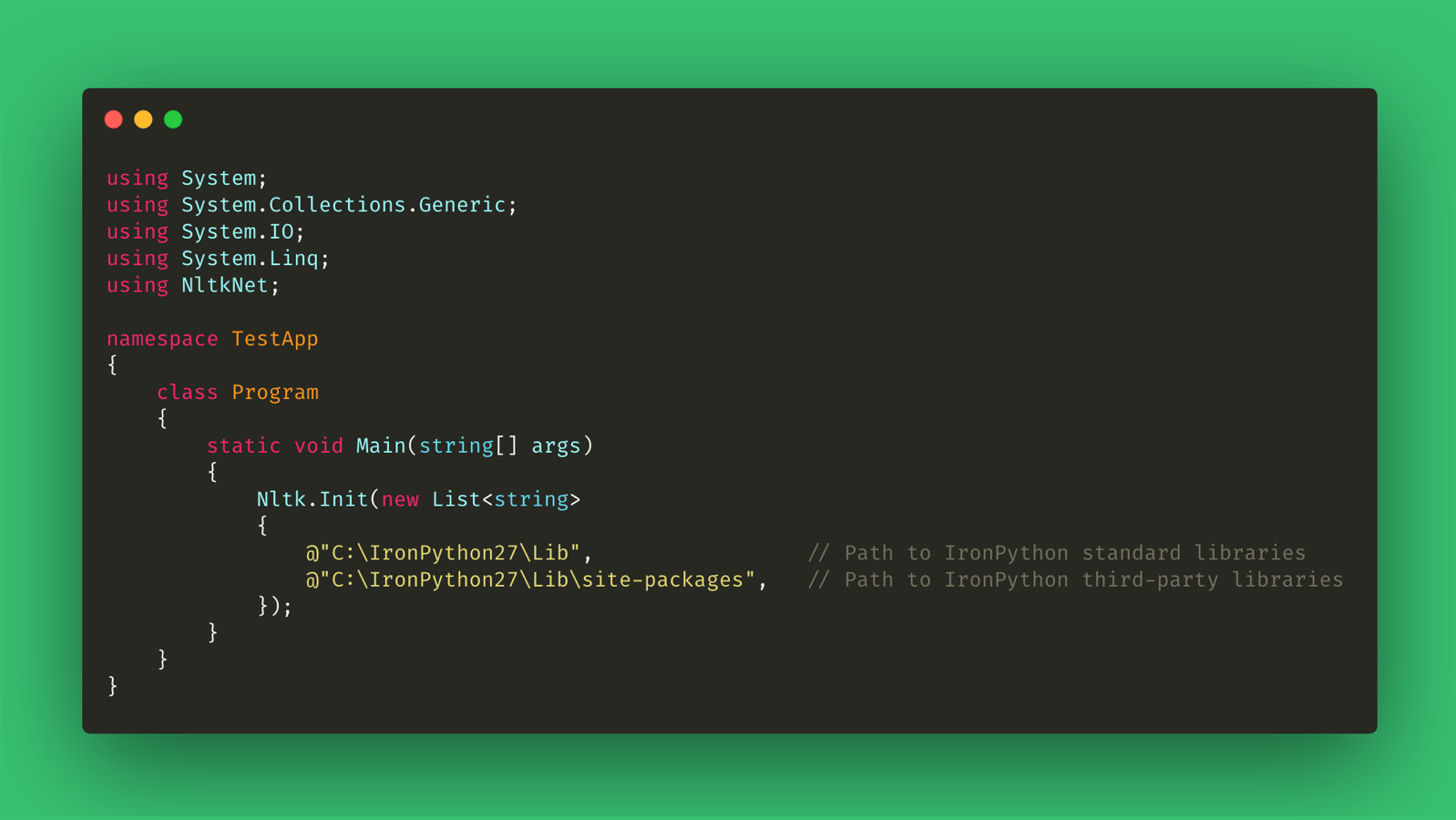 NltkNet - BuiltWithDot.Net