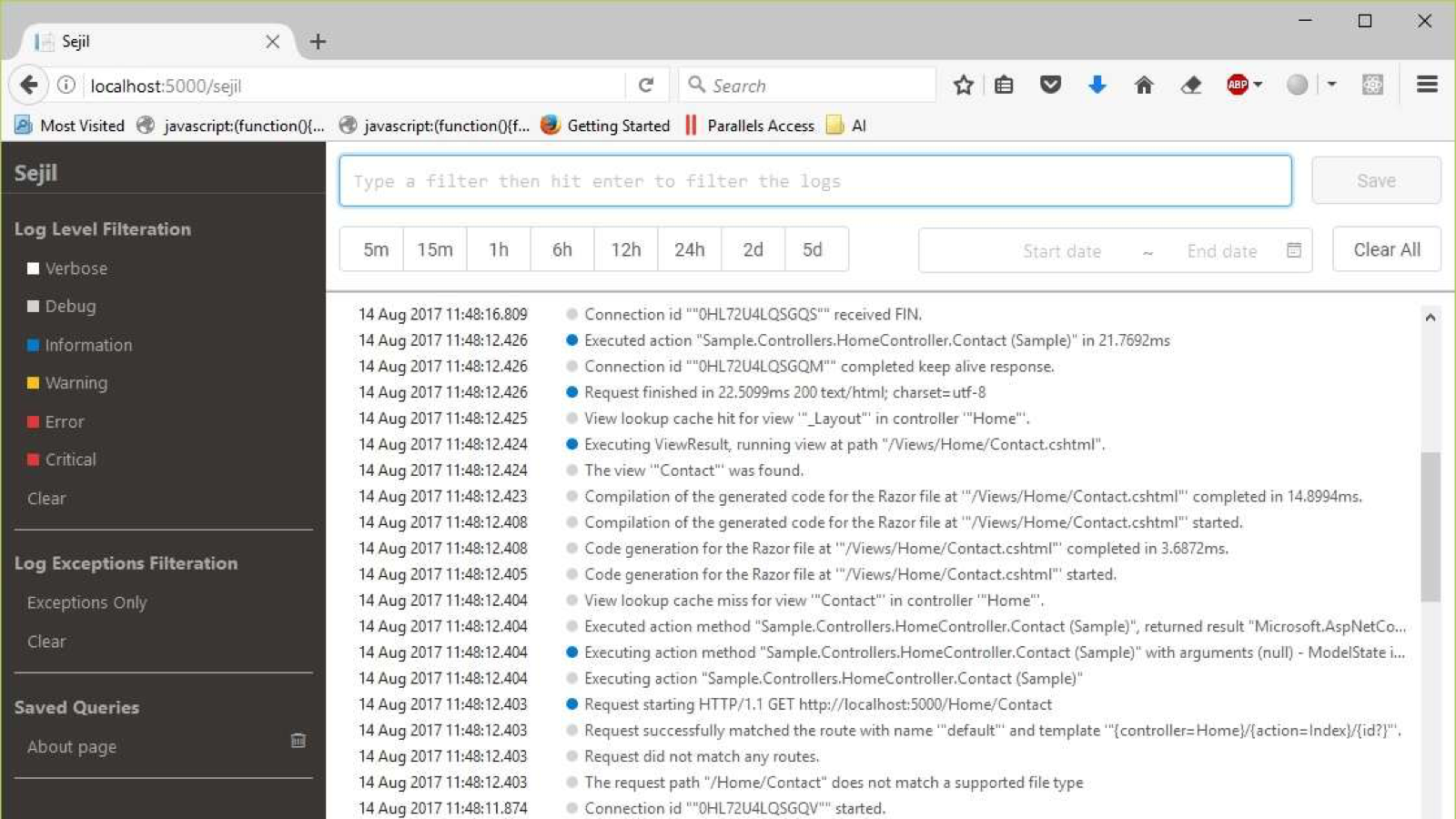 Sejil - BuiltWithDot.Net