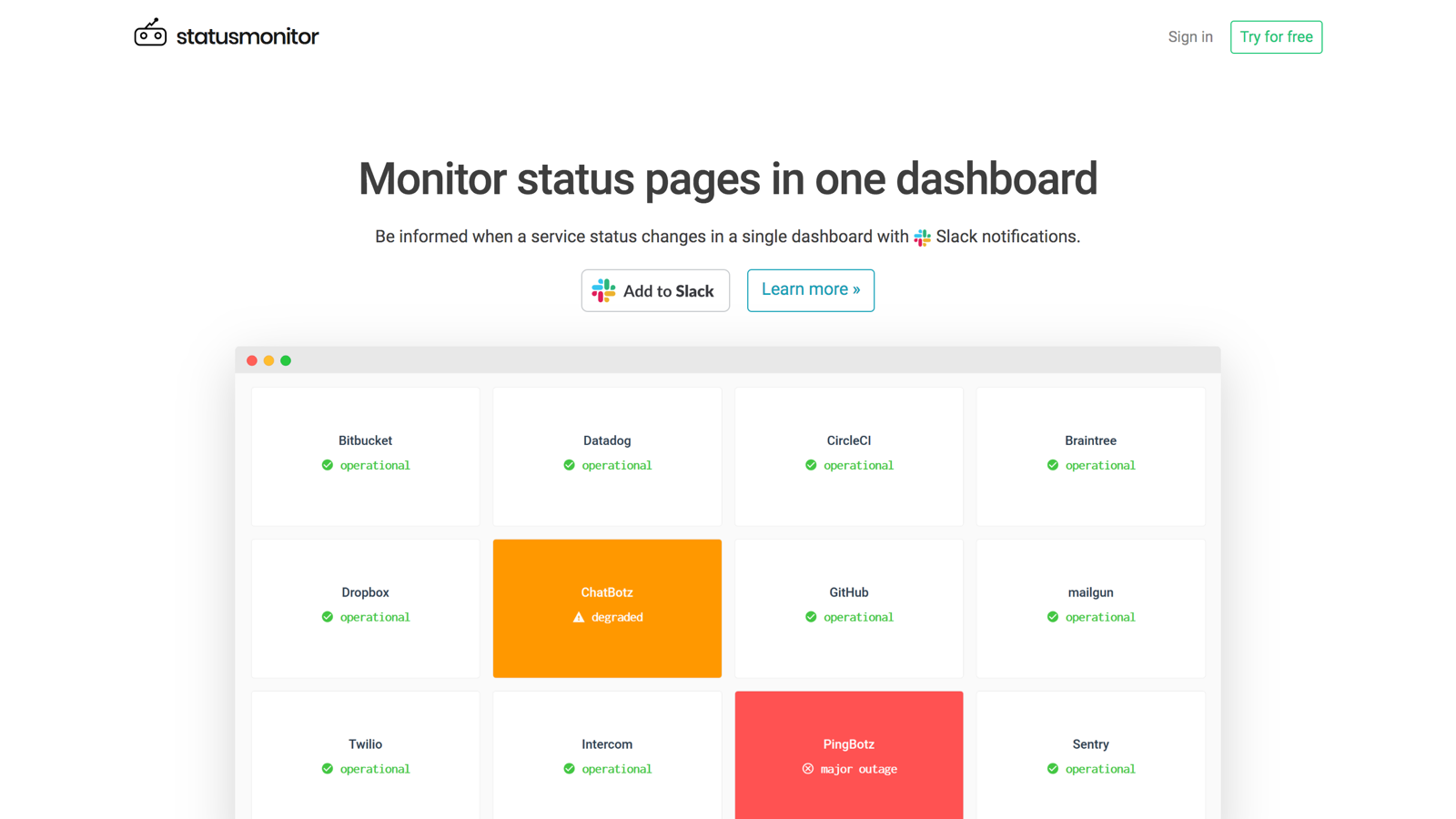 statusmonitor - BuiltWithDot.Net