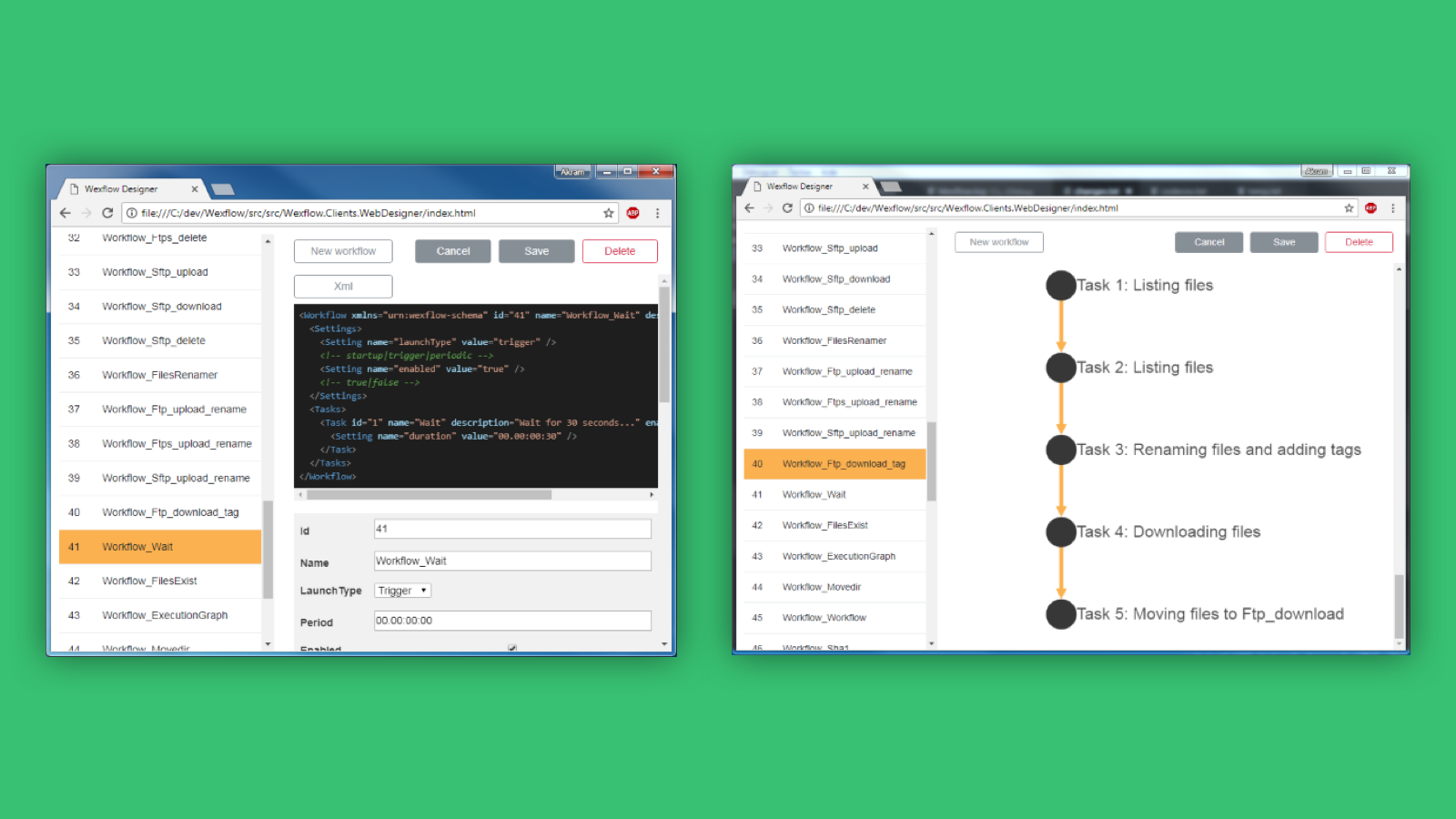 Wexflow - BuiltWithDot.Net